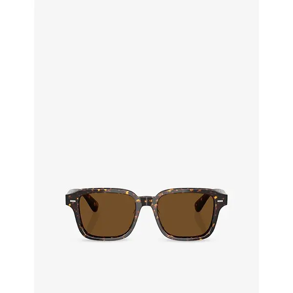 Oliver Spencer Ov5562su Errisson Pillow-frame Acetate Sunglasses - Brown