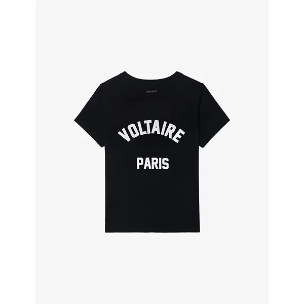 Zadig&Voltaire Alys Brand-appliqué Cotton-jersey T-shirt - Black