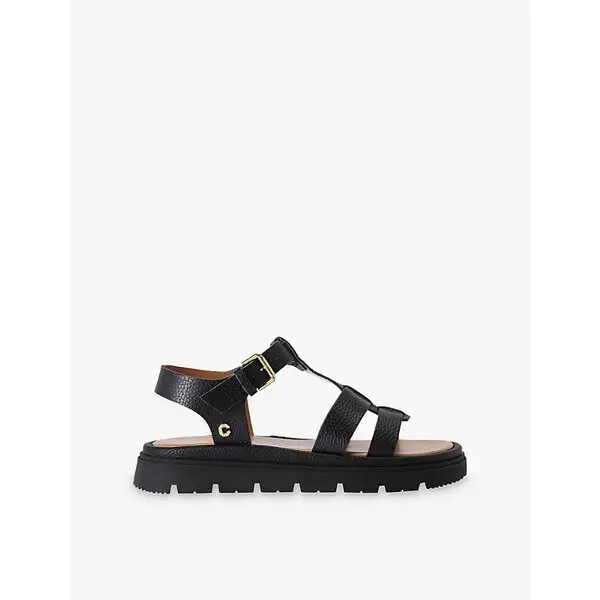Carvela Pavilion T-bar Flat Leather Sandals