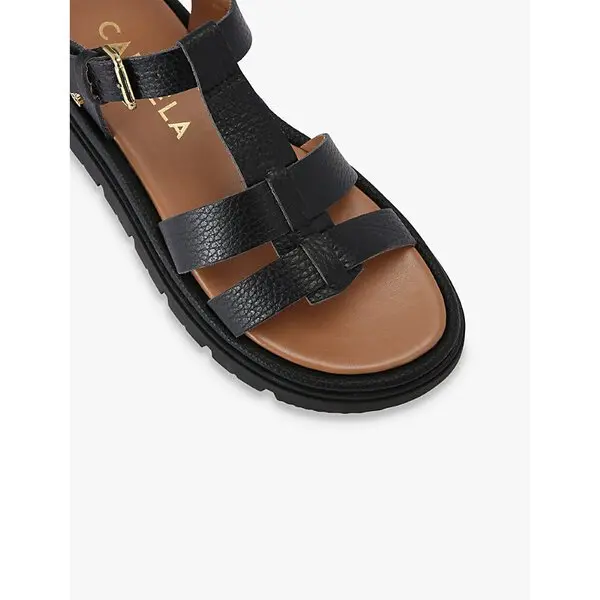 Carvela Pavilion T-bar Flat Leather Sandals