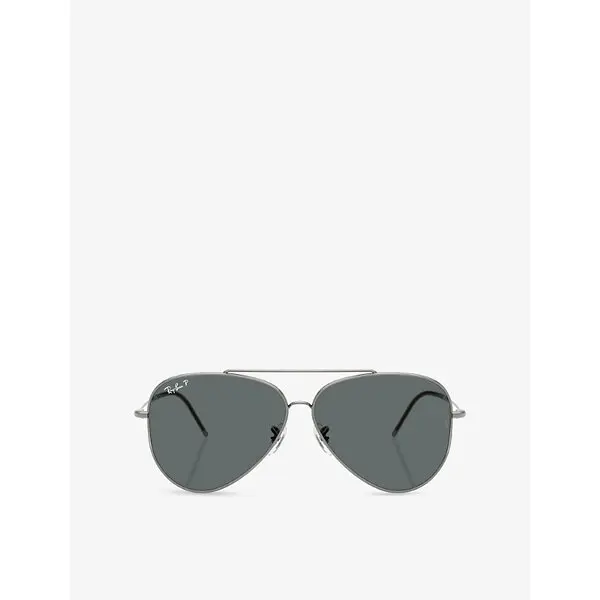 Ray-ban Rbr0101s Pilot-frame Metal Sunglasses - Silver