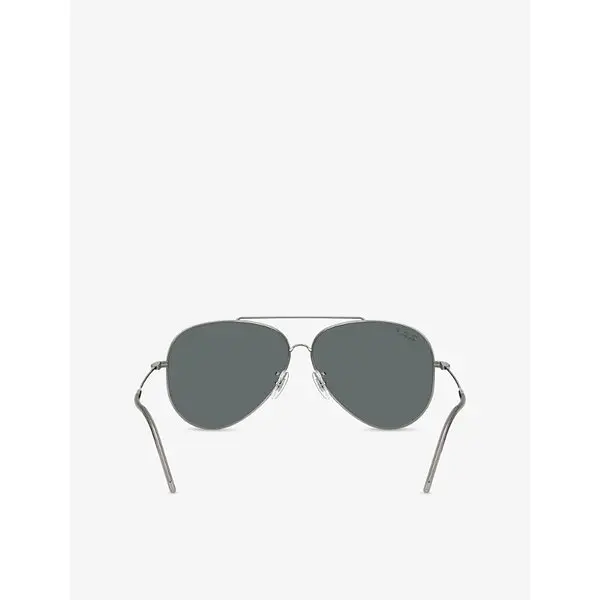 Ray-ban Aviator Metal Sunglasses - Silver