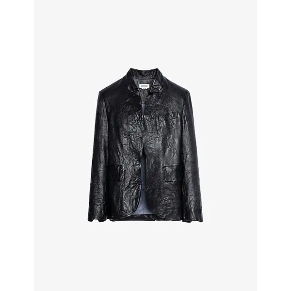 Zadig&Voltaire Verys Crinkled Leather Blazer
