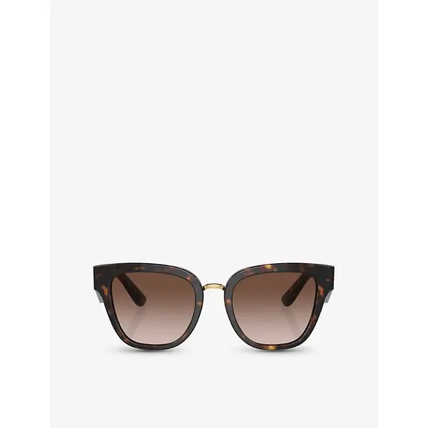 Dolce & Gabbana Square Frame Tortoiseshell Acetate Sunglasses - Brown