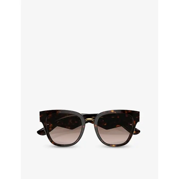 Dolce & Gabbana Square Frame Tortoiseshell Acetate Sunglasses