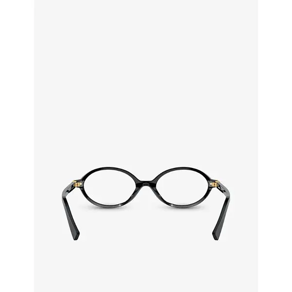 Miu Miu Oval-frame Acetate Eyeglasses - Black