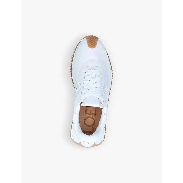 Loewe Flow Runner Monogram Leather And Shell Trainers - White/oth