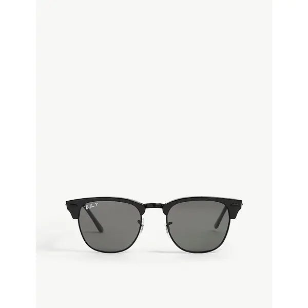 Ray-ban Rb 3016 Clubmaster Acetate Sunglasses - Black
