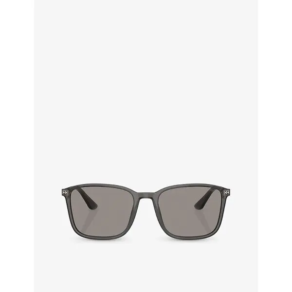 Giorgio Armani Ar8197 Square-frame Acetate Sunglasses - Grey