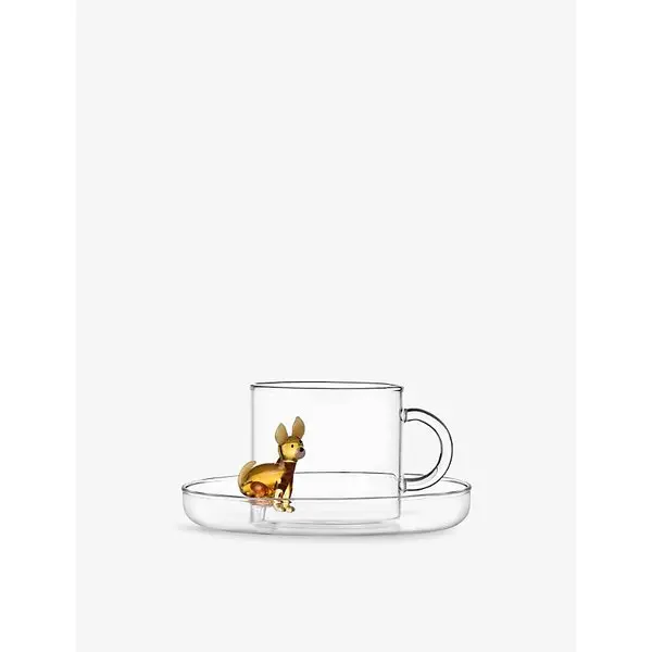 ICHENDORF MILANO Dogs Chihuahua Borosilicate-glass Tea Cup And Saucer Set - Multicolor