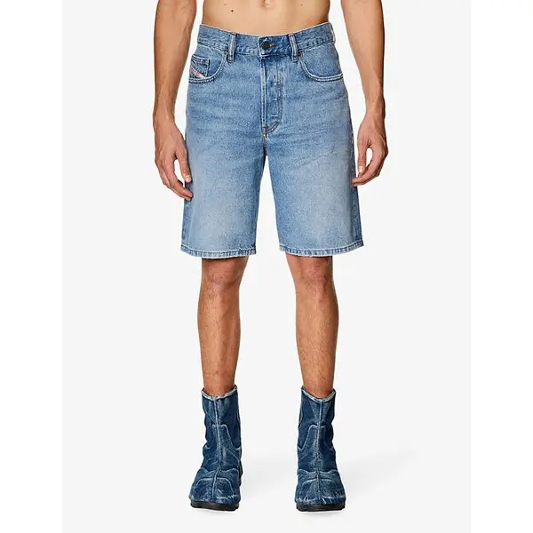 DIESEL® Faded-wash Straight-leg Denim Shorts