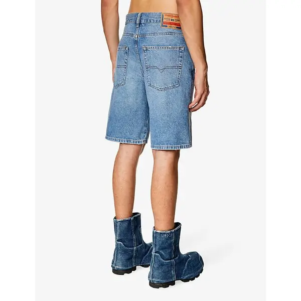 DIESEL® Faded-wash Straight-leg Denim Shorts