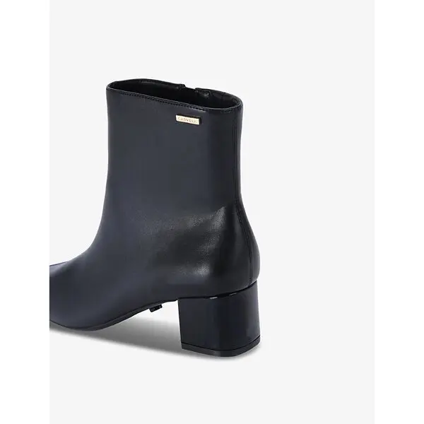 Carvela Rene Logo-badge Heeled Leather Ankle Boots