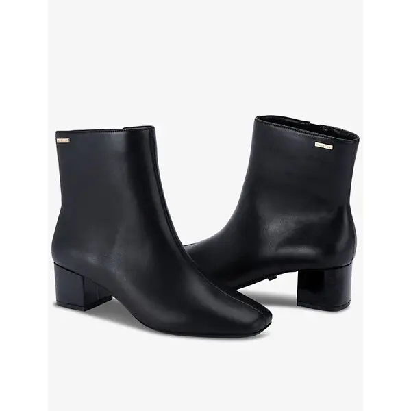 Carvela Rene Logo-badge Heeled Leather Ankle Boots