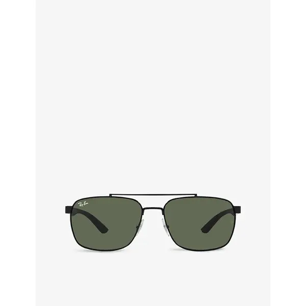 Ray-ban Rb3701 Rectangle Steel Sunglasses