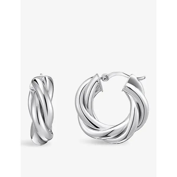 THOMAS SABO Intertwined Sterling Hoop Earrings