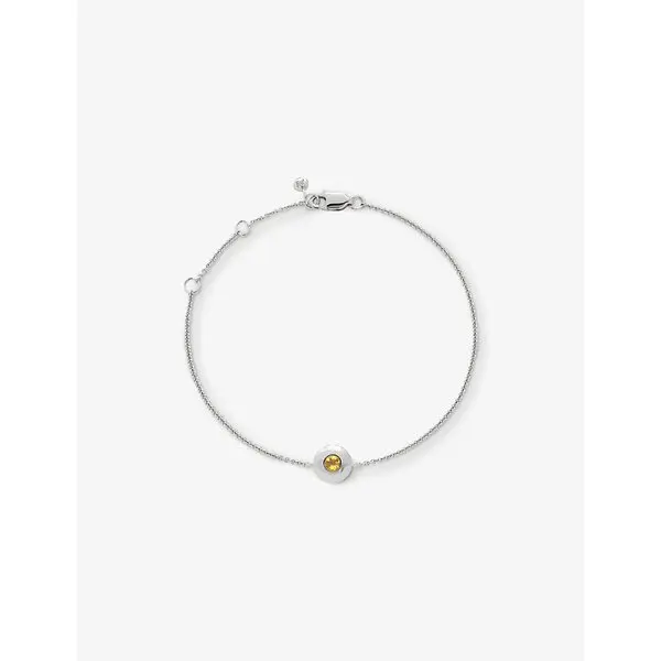 Monica Vinader Sterling Citrine Bracelet - Silver