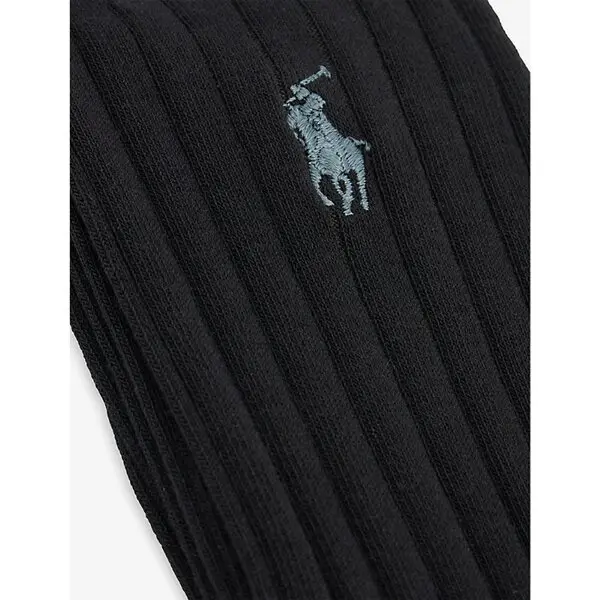 Polo Ralph Lauren Embroidered Stretch-cotton Blend Socks