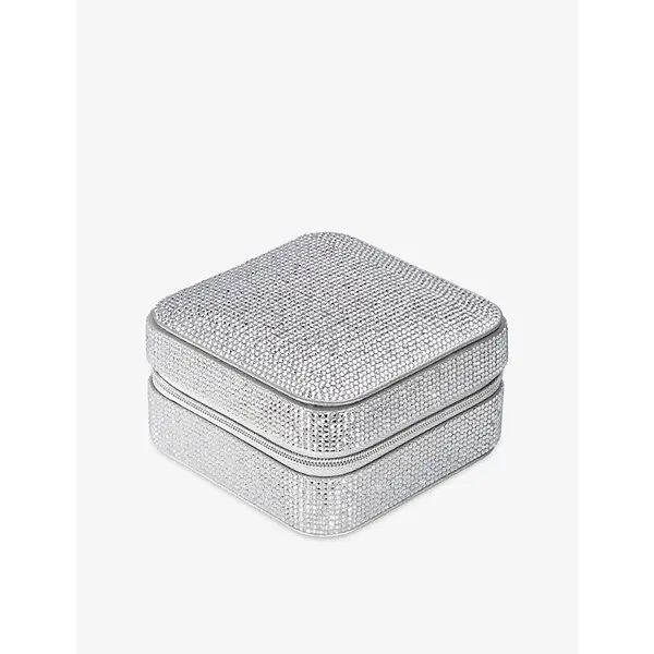 SIF JAKOBS Embellished Travel Jewellery Box - Silver