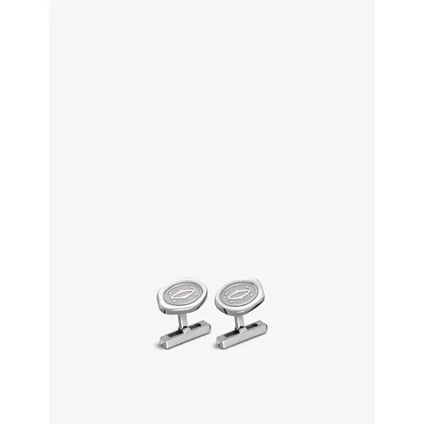 Cartier Wax Seal Palladium-plated Sterling- Cufflinks - Silver
