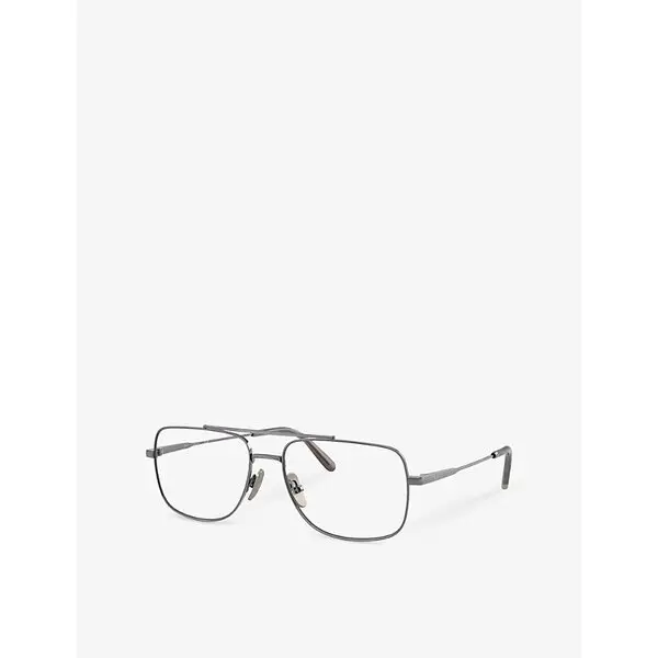 Ray-ban Square-frame Titanium Optical Glasses - Silver