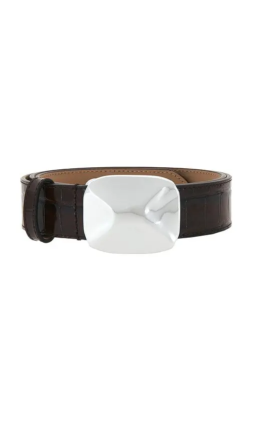 B-low The Belt Croc Effect Waist Belt With Silver Tone Buckle