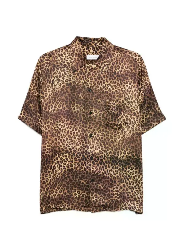 ERNEST W. BAKER Animal-print Short-sleeve Shirt