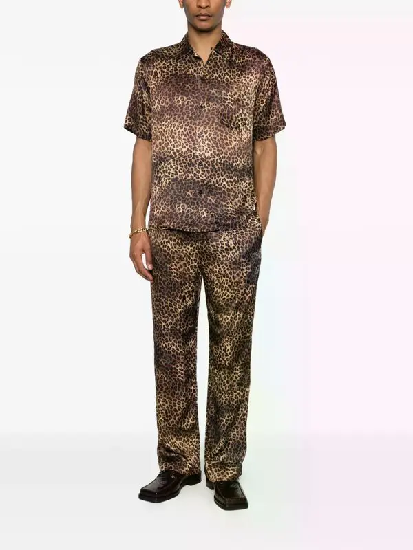 ERNEST W. BAKER Animal-print Short-sleeve Shirt