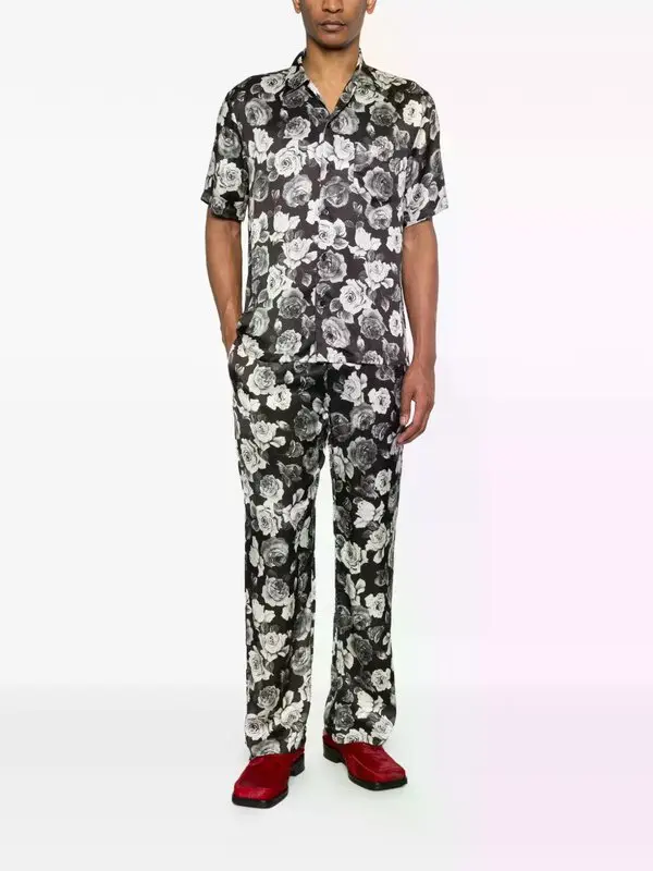 ERNEST W. BAKER Floral-print Trousers - Black