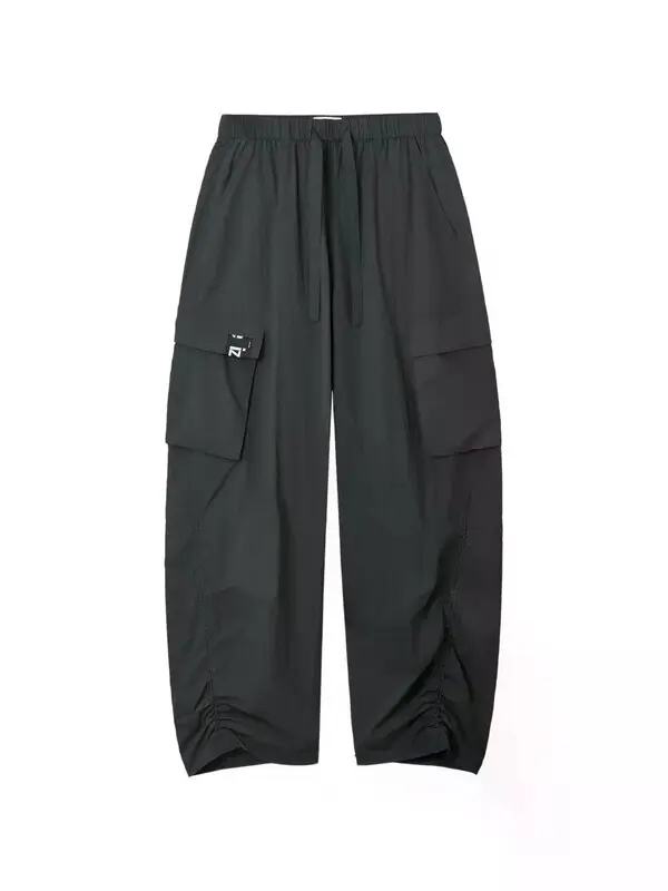 Izzue Cargo Trousers With Drawstring Detail - Grey