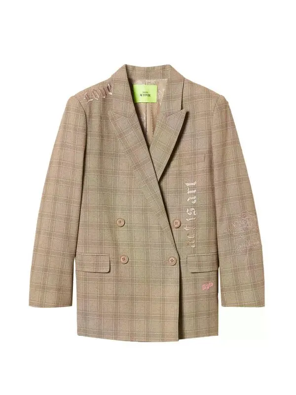 TWINSET Checked Double-breasted Blazer
