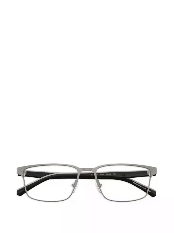 Emporio Armani Rectangle Frame Eyeglasses - Grey
