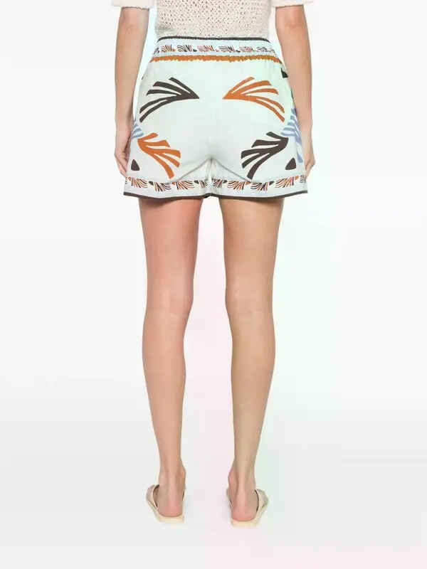 Herno Elasticated Waistband Shorts With All-over Print