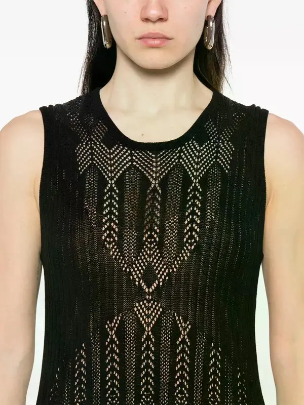 Liu Jo Crochet Knit Maxi Dress