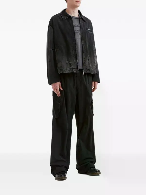 Izzue Distressed Zipped Cotton Jacket