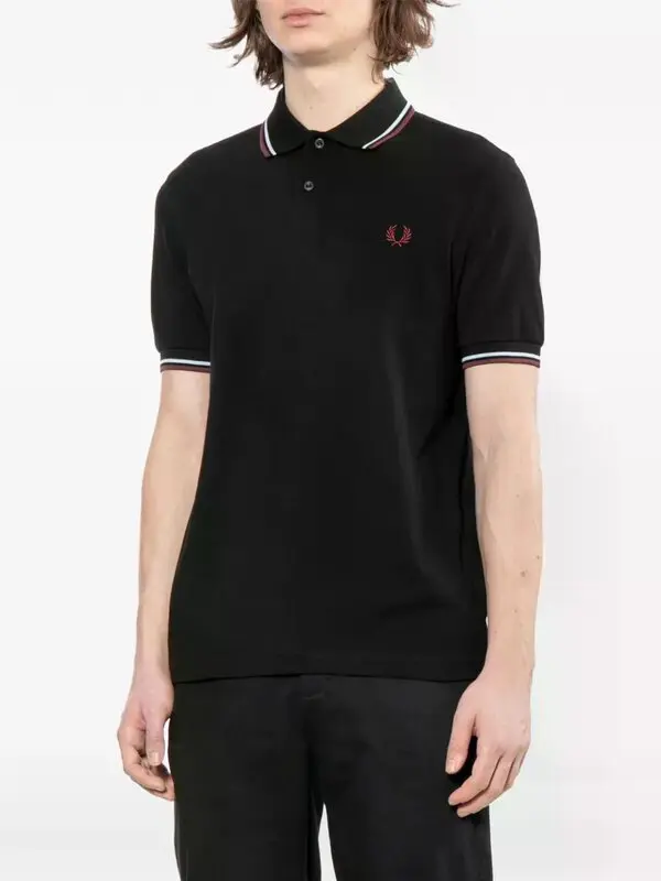 Fred Perry Laurel-wreath Short-sleeve Polo Shirt - Black