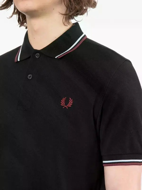 Fred Perry Laurel-wreath Short-sleeve Polo Shirt - Black