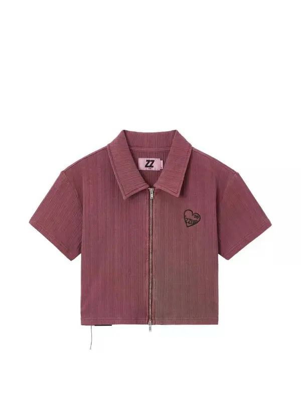 Izzue Zip-up Cropped Knitted Top