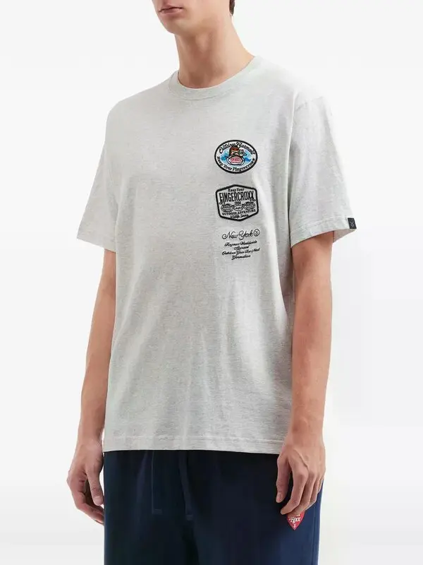 FINGERCROXX Patch-appliqué T-shirt - Grey