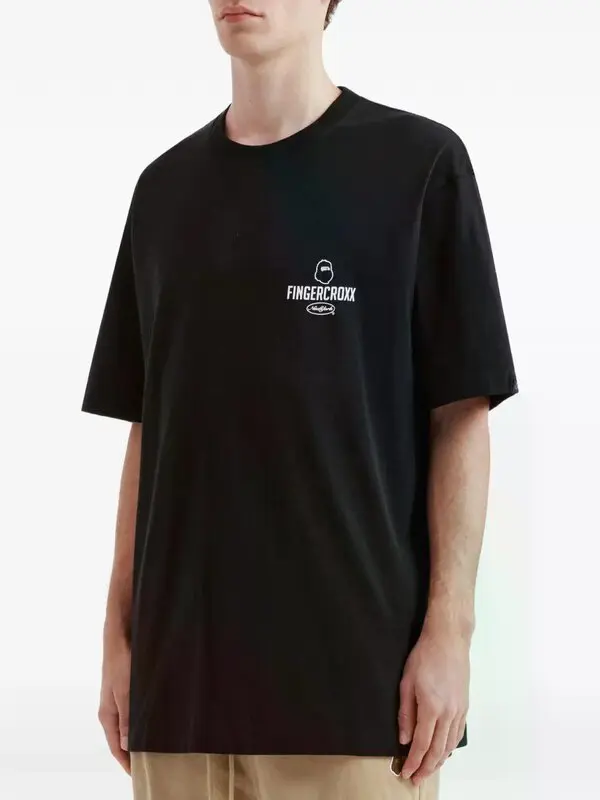 FINGERCROXX Logo-print T-shirt - Black
