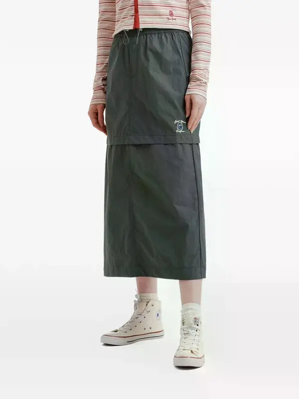 FINGERCROXX Elasticated Midi Skirt With Logo Detail
