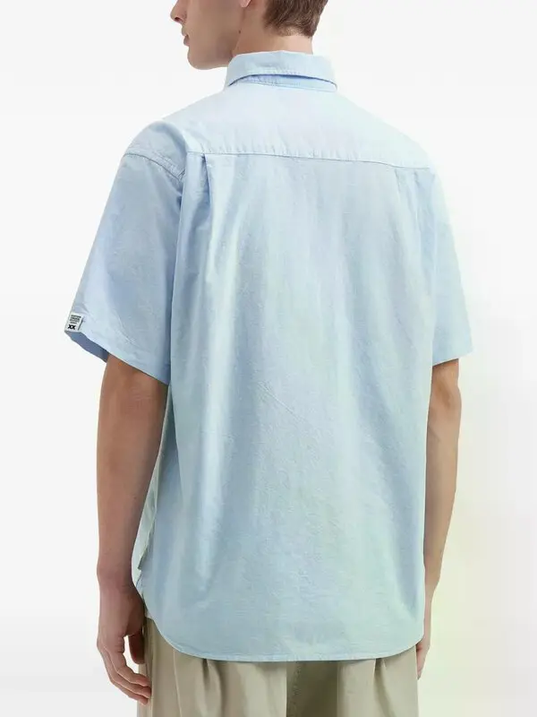 FINGERCROXX Short-sleeve Badge Shirt - Blue