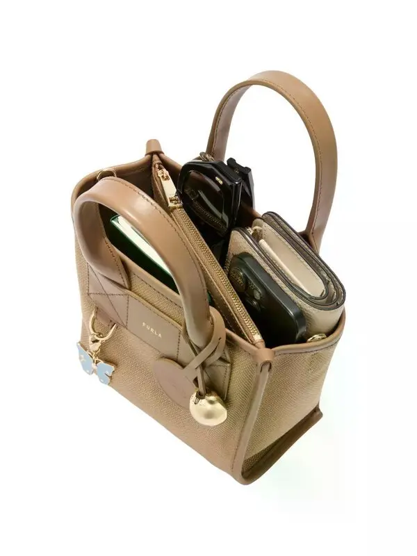 Furla Mini Divide It Tote Bag - Brown