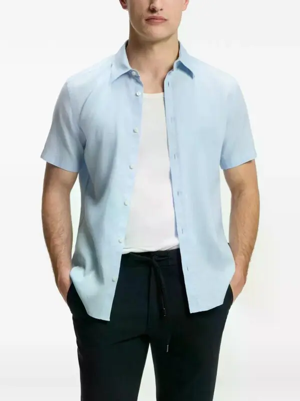BOSS Slim-fit Shirt In Stretch Linen