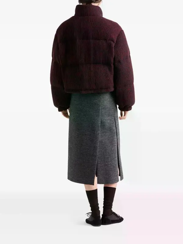 Prada Ribbed Padded Jacket - Red
