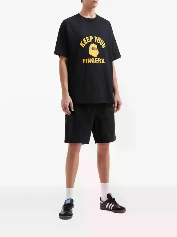 FINGERCROXX Multi-pocket Cotton Shorts - Black