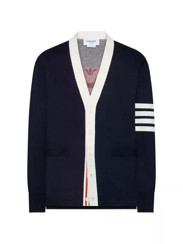 Thom Browne 4-bar Intarsia-knit Cardigan