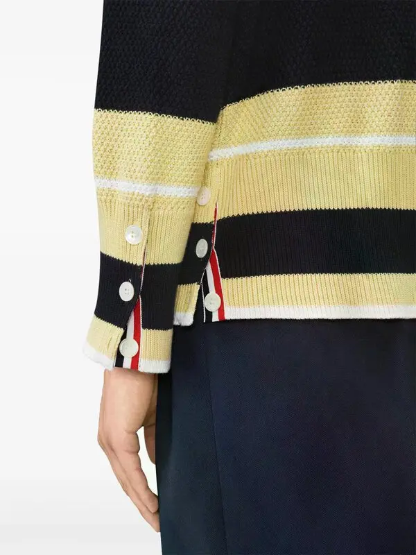 Thom Browne Seed Stitch 4-bar Cardigan