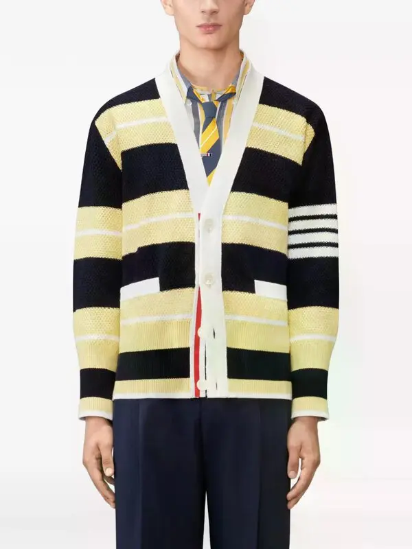 Thom Browne Seed Stitch 4-bar Cardigan