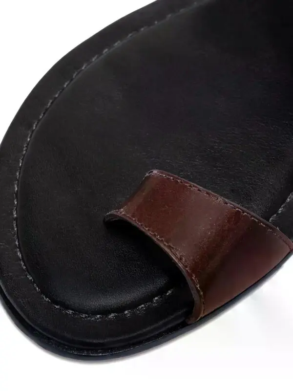 Bernardo Hartshorn Toe-ring Buckle Flat Sandals - Brown